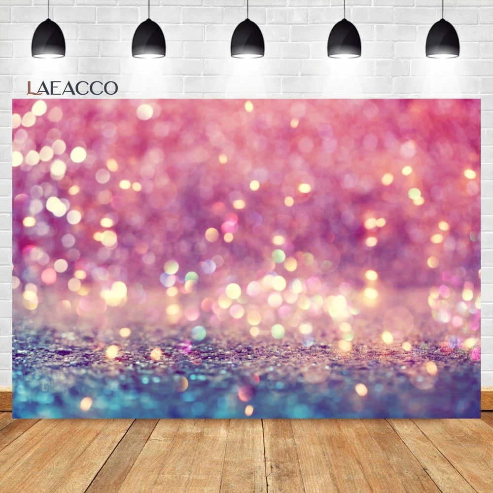 Laeacco Light Bokeh Shiny Spots Glitters Baby Portrait Photography Backdrops Backgrounds ...