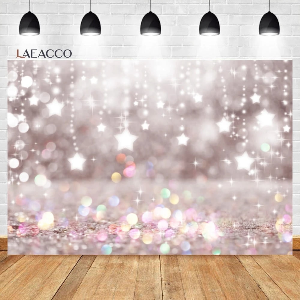 Laeacco Light Bokeh Shiny Spots Glitters Baby Portrait Photography Backdrops Backgrounds ...