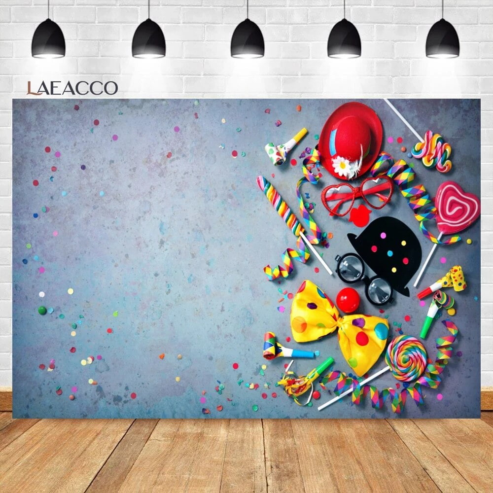 Laeacco Lollipop Candy Bar Dessert Donut Baby Birthday Photography ...