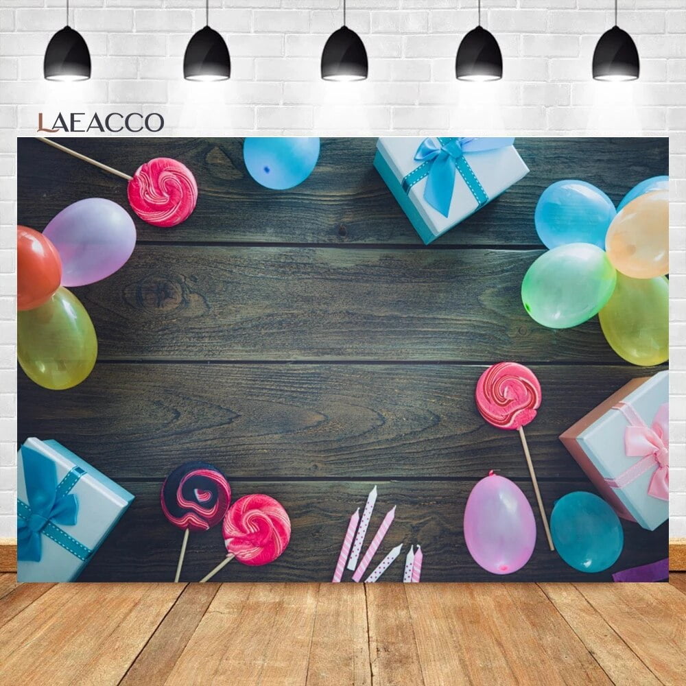 Laeacco Lollipop Candy Bar Dessert Donut Baby Birthday Photography ...
