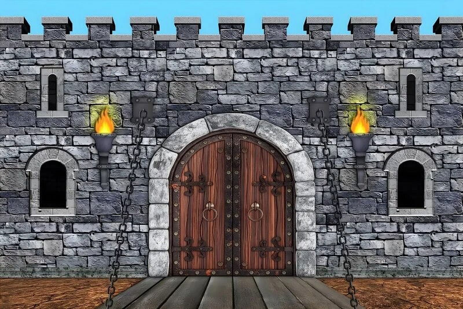 Laeacco Medieval Castle Backdrop Knight Keepers of The Kingdom Decor ...