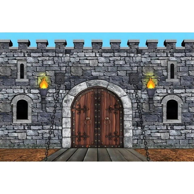 Laeacco Medieval Castle Backdrop Knight Keepers of The Kingdom Decor ...
