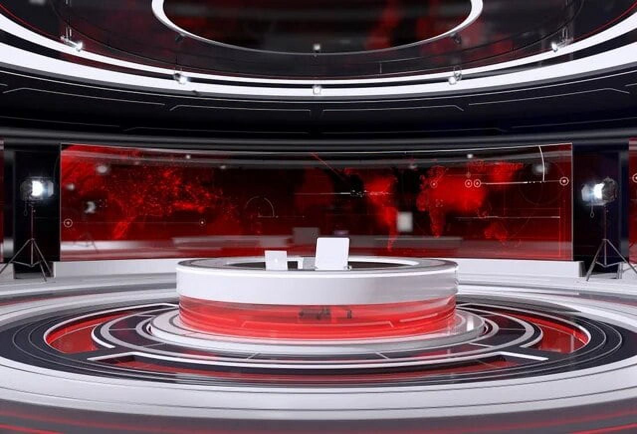 Laeacco Modern City Buildings French Window Technology Video Stage ...