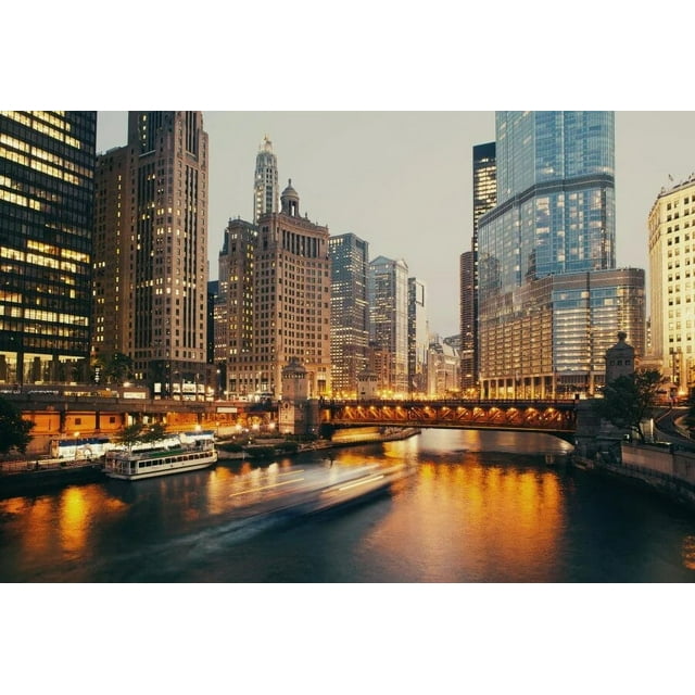 Laeacco Modern City Metropolis Buildings Sea Bridge Scenic Photography ...