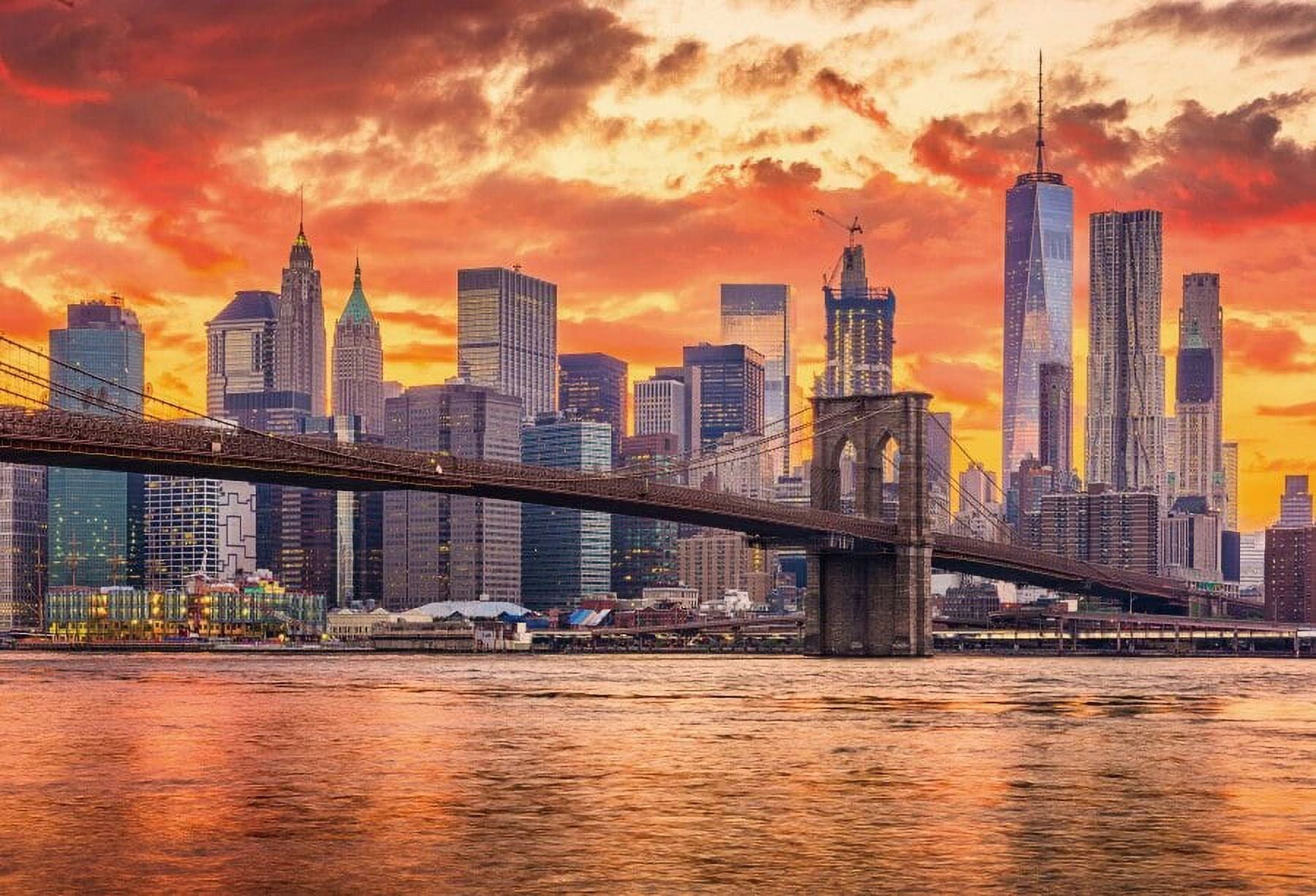 Laeacco Modern City Metropolis Buildings Sea Bridge Scenic Photography ...