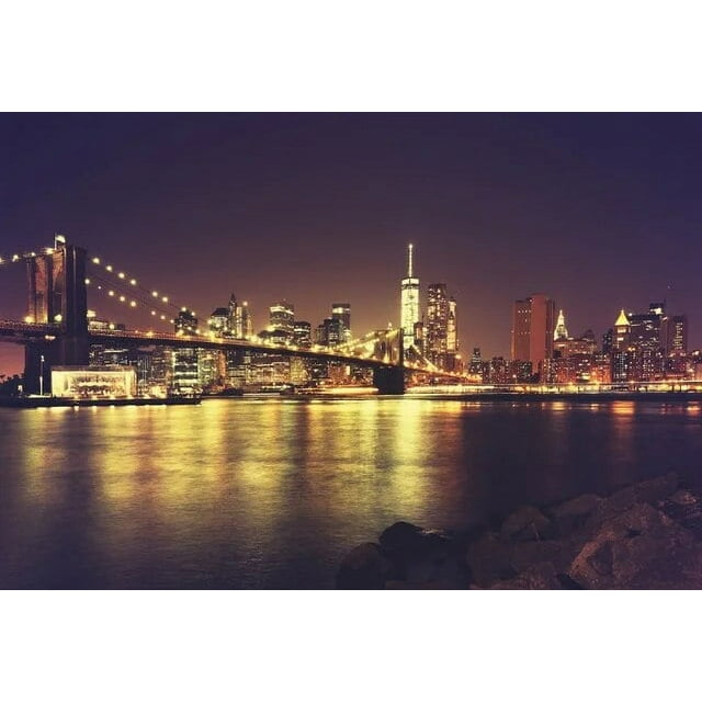 Laeacco Modern City Metropolis Buildings Sea Bridge Scenic Photography ...