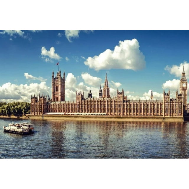 Laeacco Modern City Metropolis Buildings Sea Bridge Scenic Photography ...