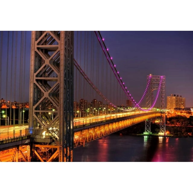 Laeacco Modern City Metropolis Buildings Sea Bridge Scenic Photography ...