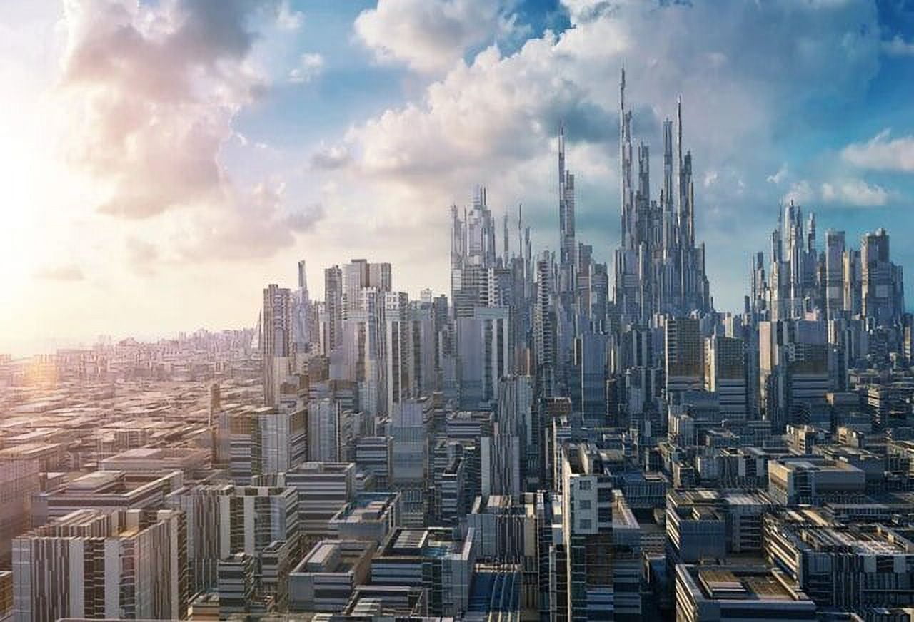 Laeacco Modern Night Lights City Wall Decor Photocall Photography ...