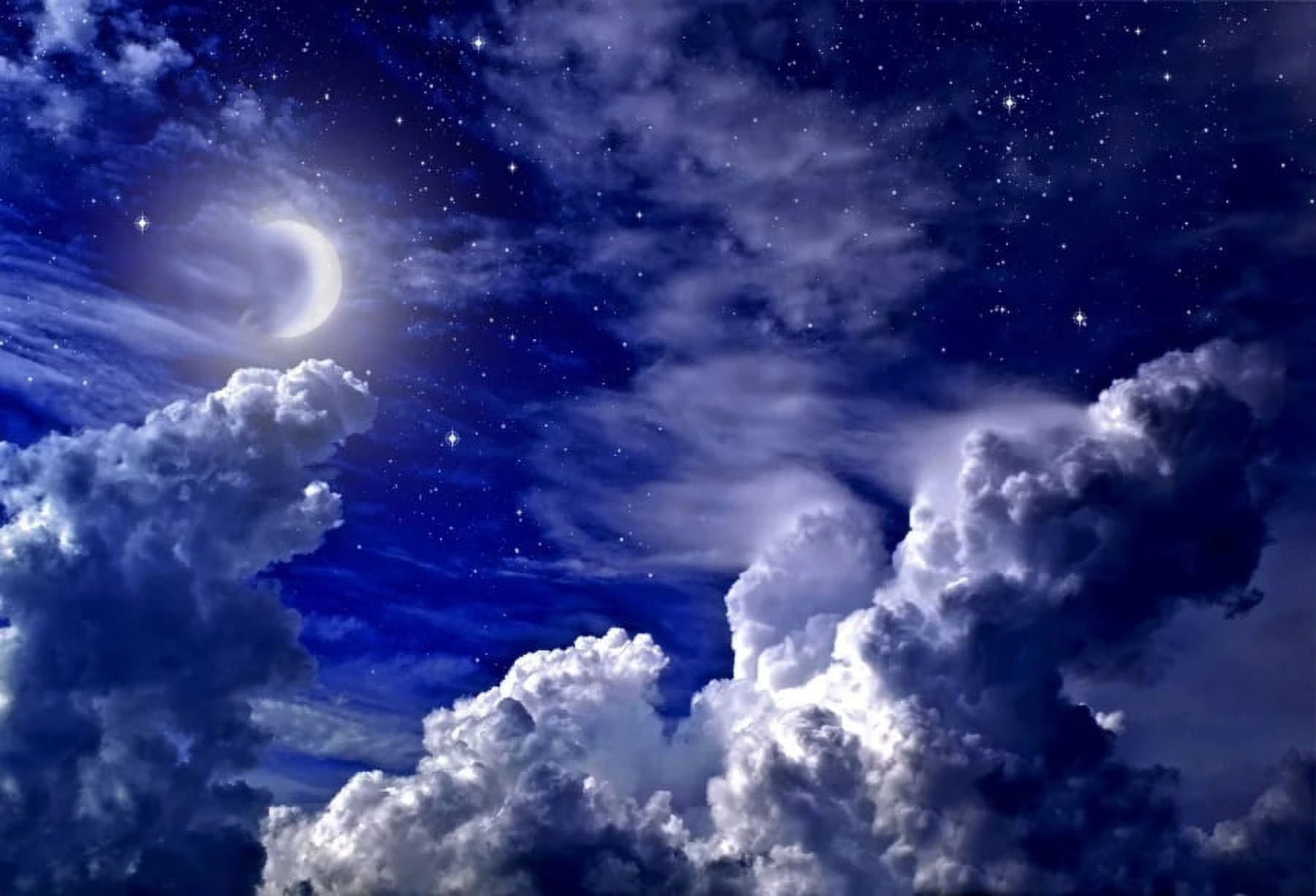 Laeacco Night Starry Sky Clouds Photography Backdrops Baby Shower Photo ...