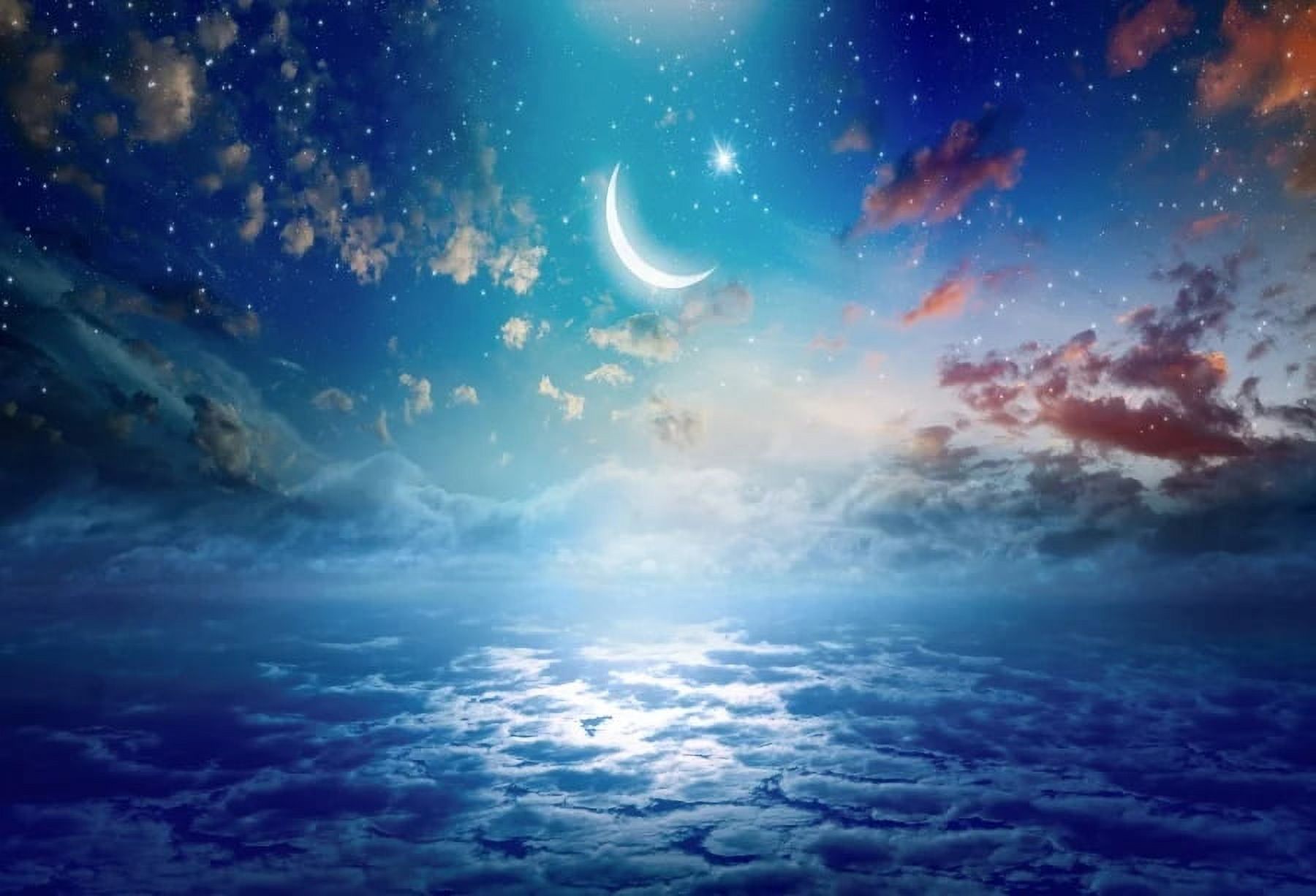 Laeacco Night Starry Sky Clouds Photography Backdrops Baby Shower Photo ...