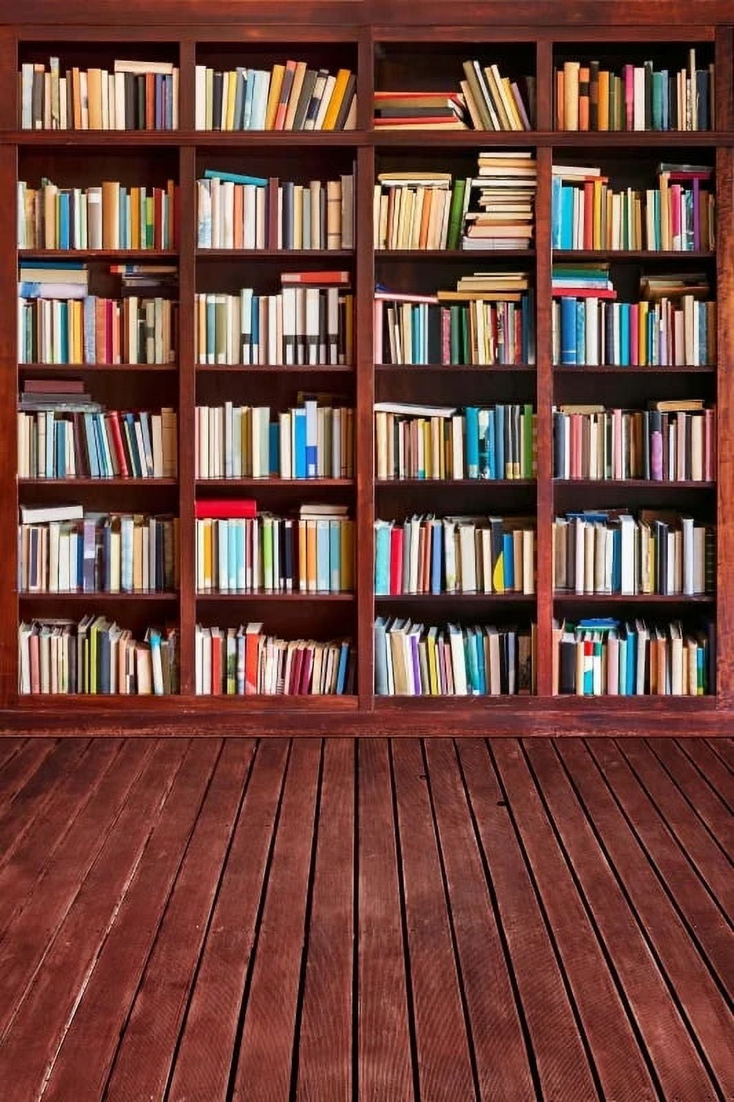 Laeacco Old Bookshelf Library Study Room Baby Portrait Photography ...