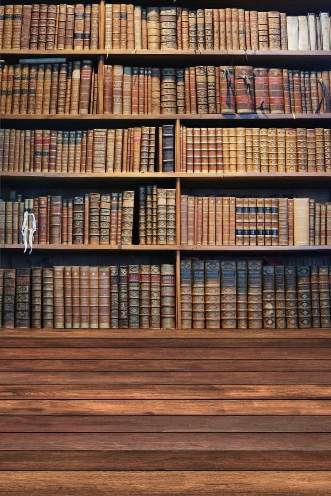 Laeacco Old Bookshelf Library Study Room Baby Portrait Photography ...