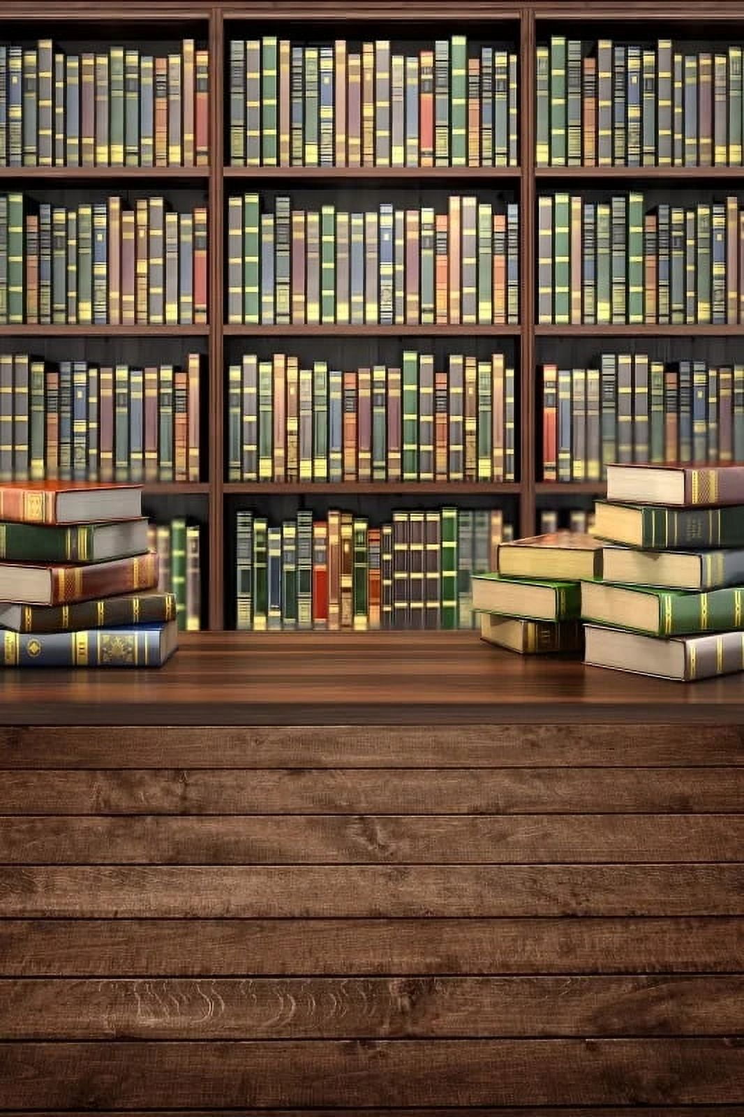 Laeacco Old Bookshelf Library Study Room Baby Portrait Photography ...