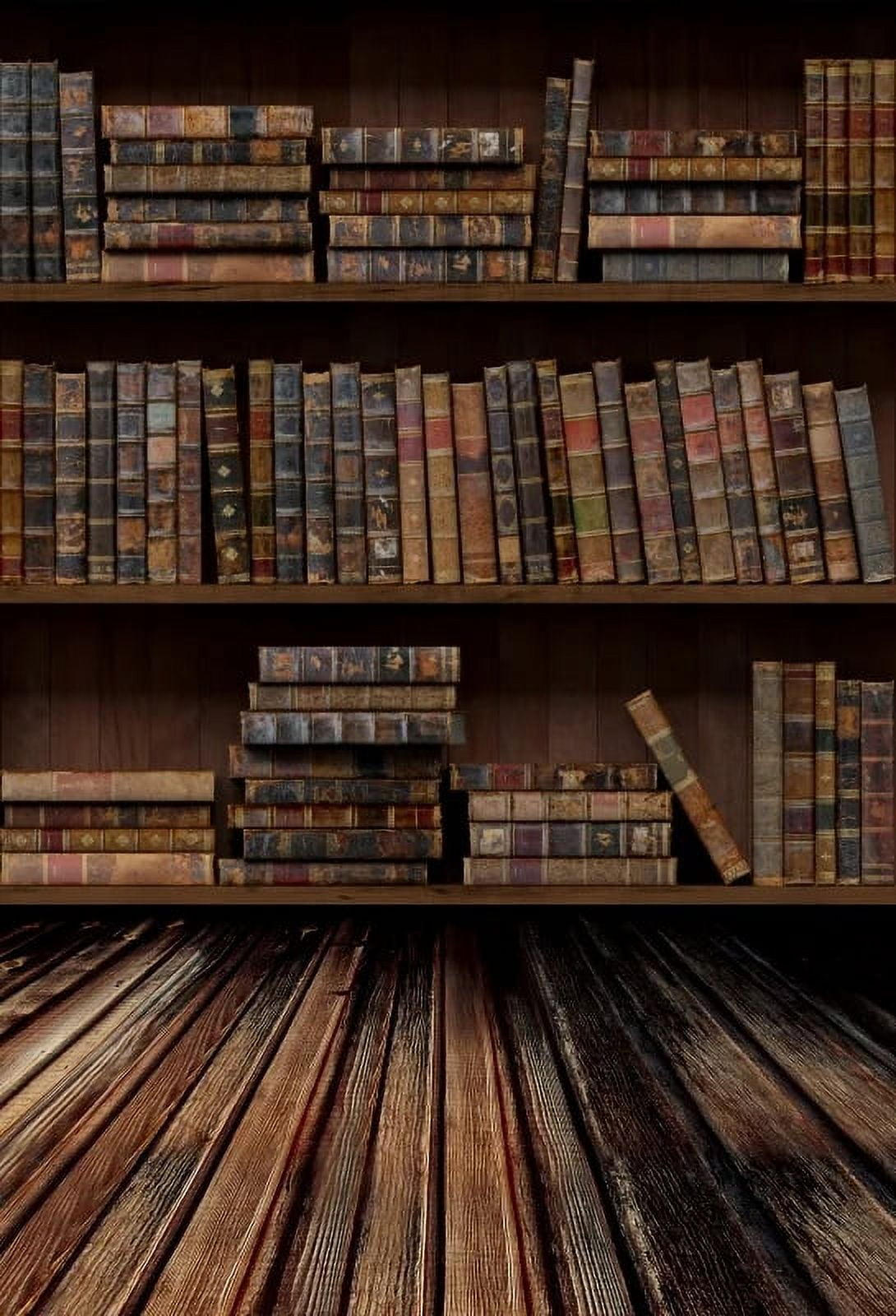 Laeacco Old Bookshelf Library Study Room Baby Portrait Photography ...