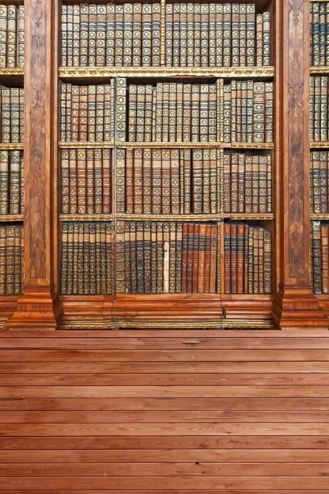 Laeacco Old Bookshelf Library Study Room Baby Portrait Photography ...