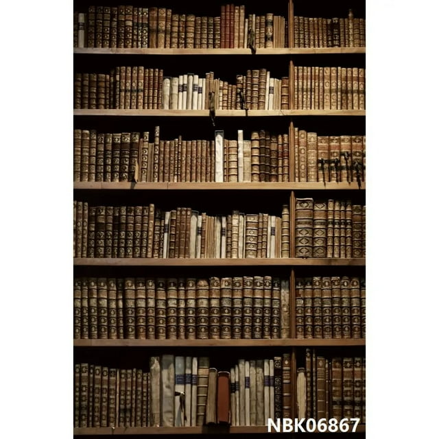 Laeacco Old Bookshelf Library Study Room Baby Portrait Photography ...