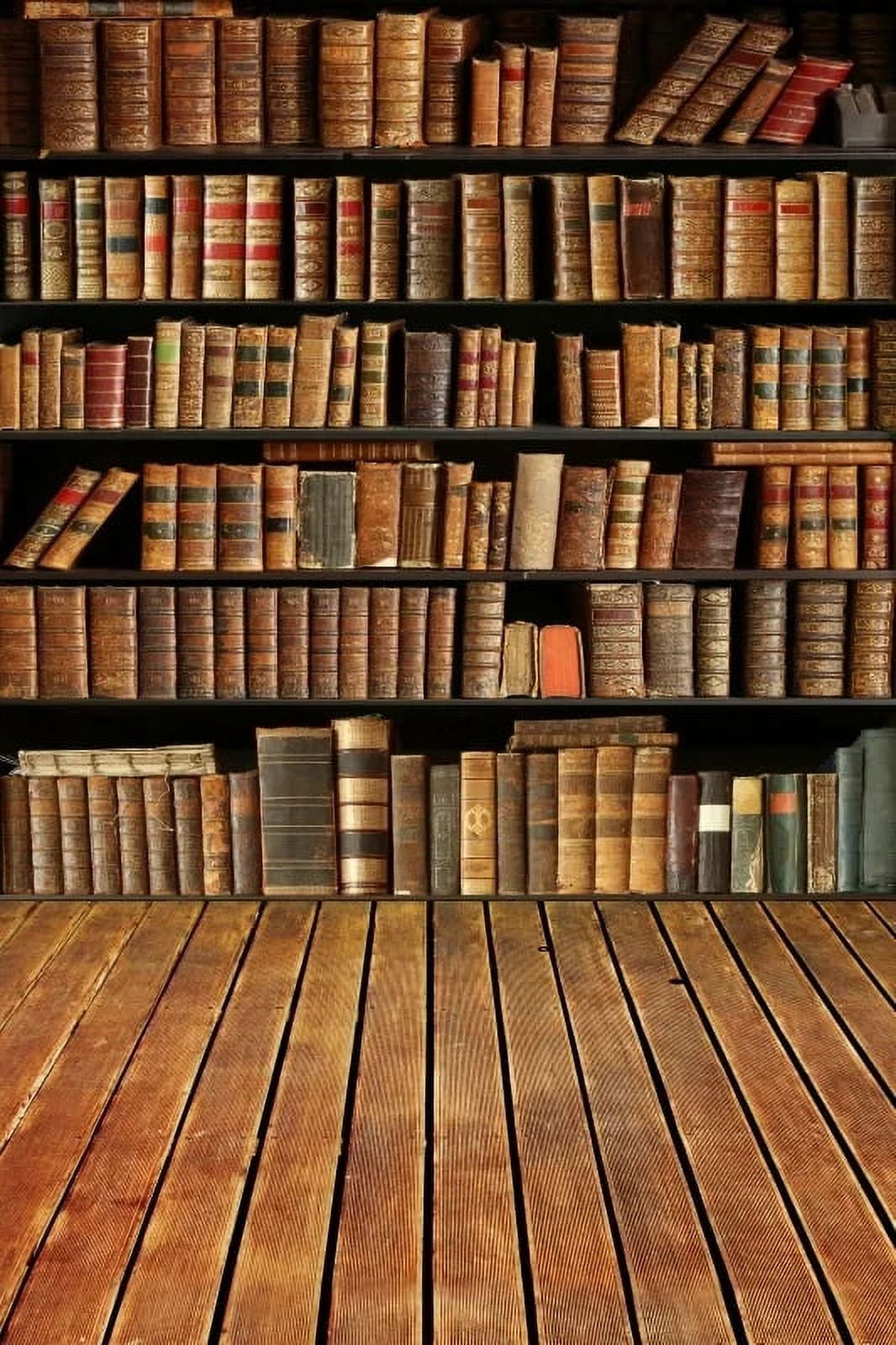 Laeacco Old Bookshelf Library Study Room Baby Portrait Photography ...