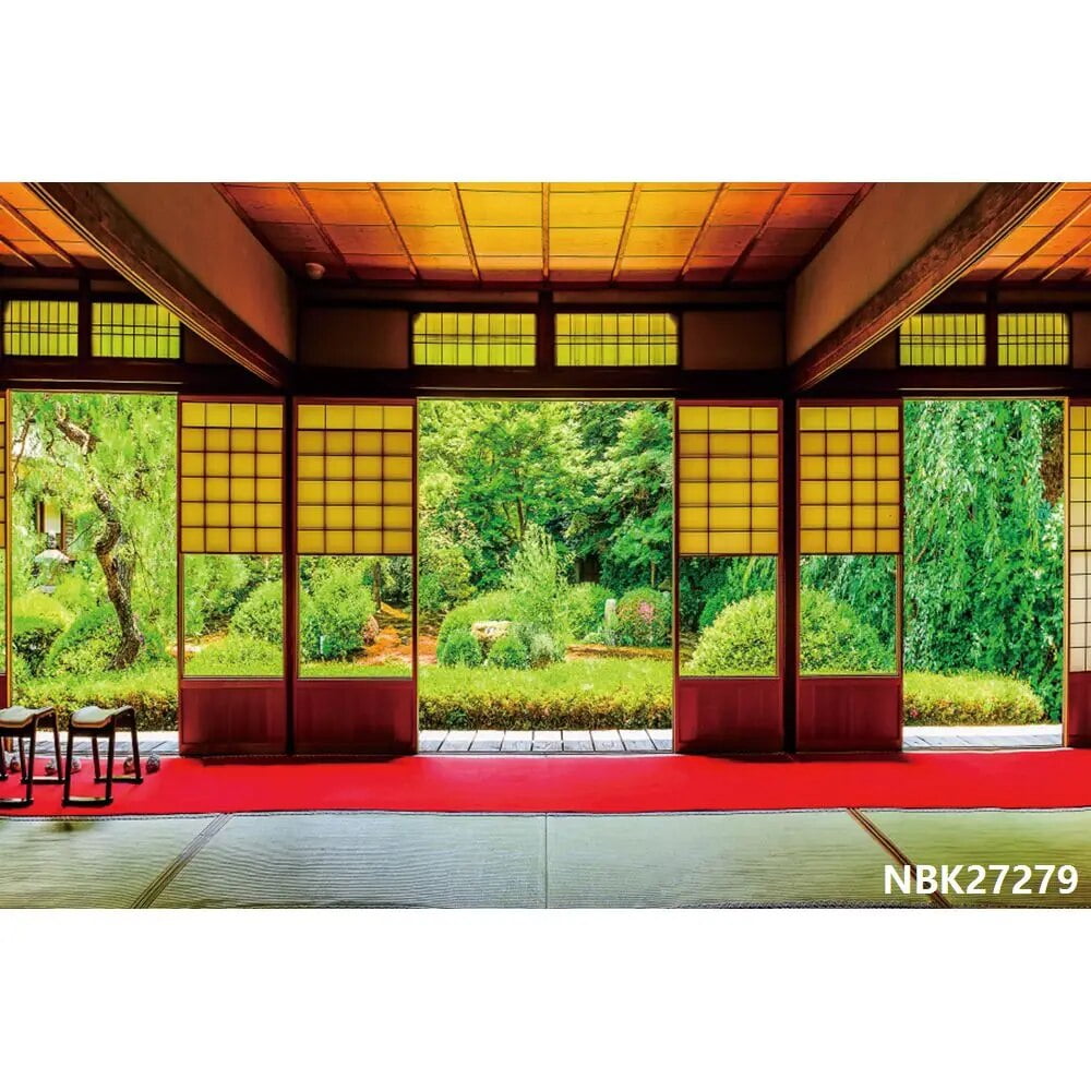 Laeacco Old House Window Scenery Green Trees Vine Vintage Grunge Baby ...