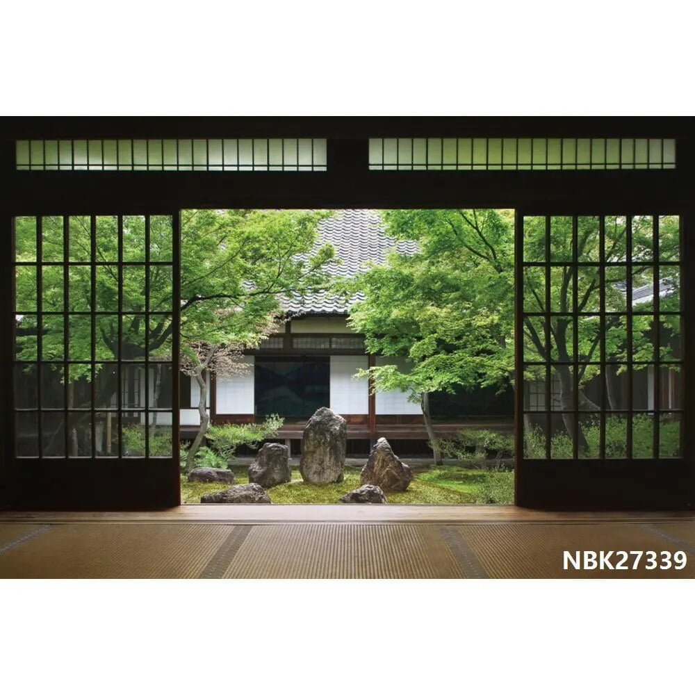 Laeacco Old House Window Scenery Green Trees Vine Vintage Grunge Baby ...