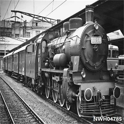 Laeacco Old Steam Locomotive Smoking Natural Scenery Photographic ...