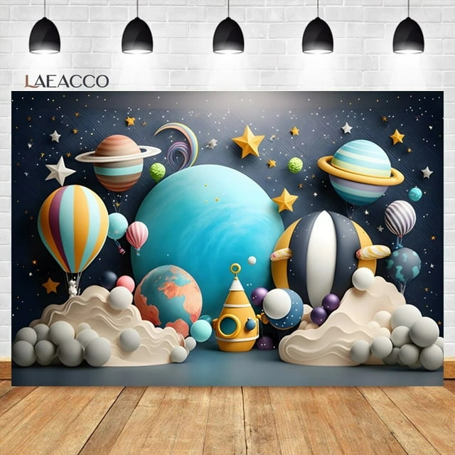 Laeacco Outer Space Photography Backdrop Universe Planet Star Galaxy ...