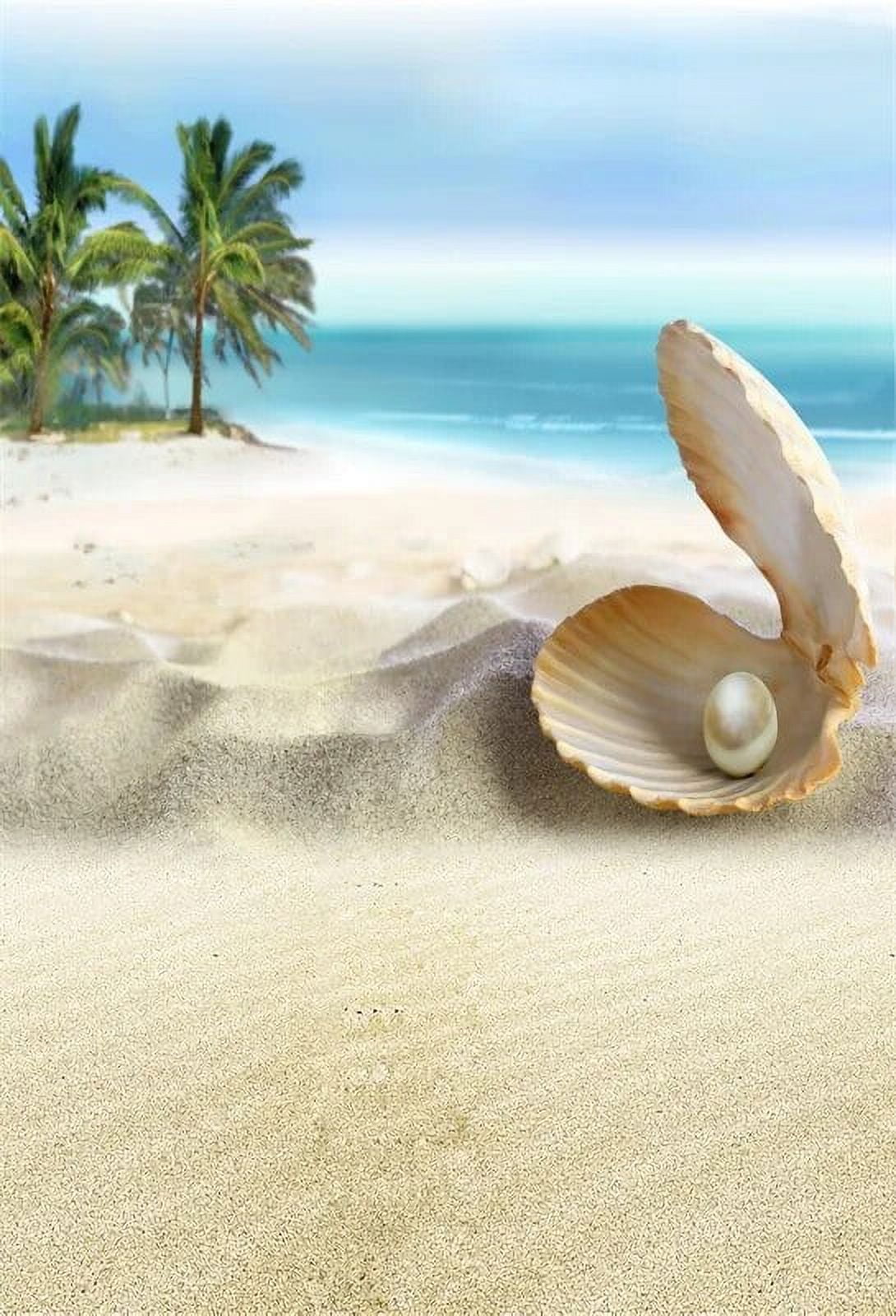 Laeacco Photo Background Summer Seaside BeachSunshine Shell Scene Baby ...