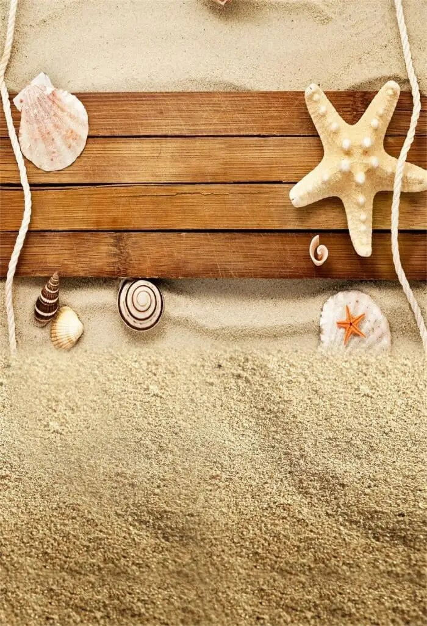 Laeacco Photo Background Summer Seaside BeachSunshine Shell Scene Baby ...