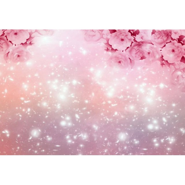 Laeacco Princess Pink Gradient Photocall Background Butterfly Flowers ...