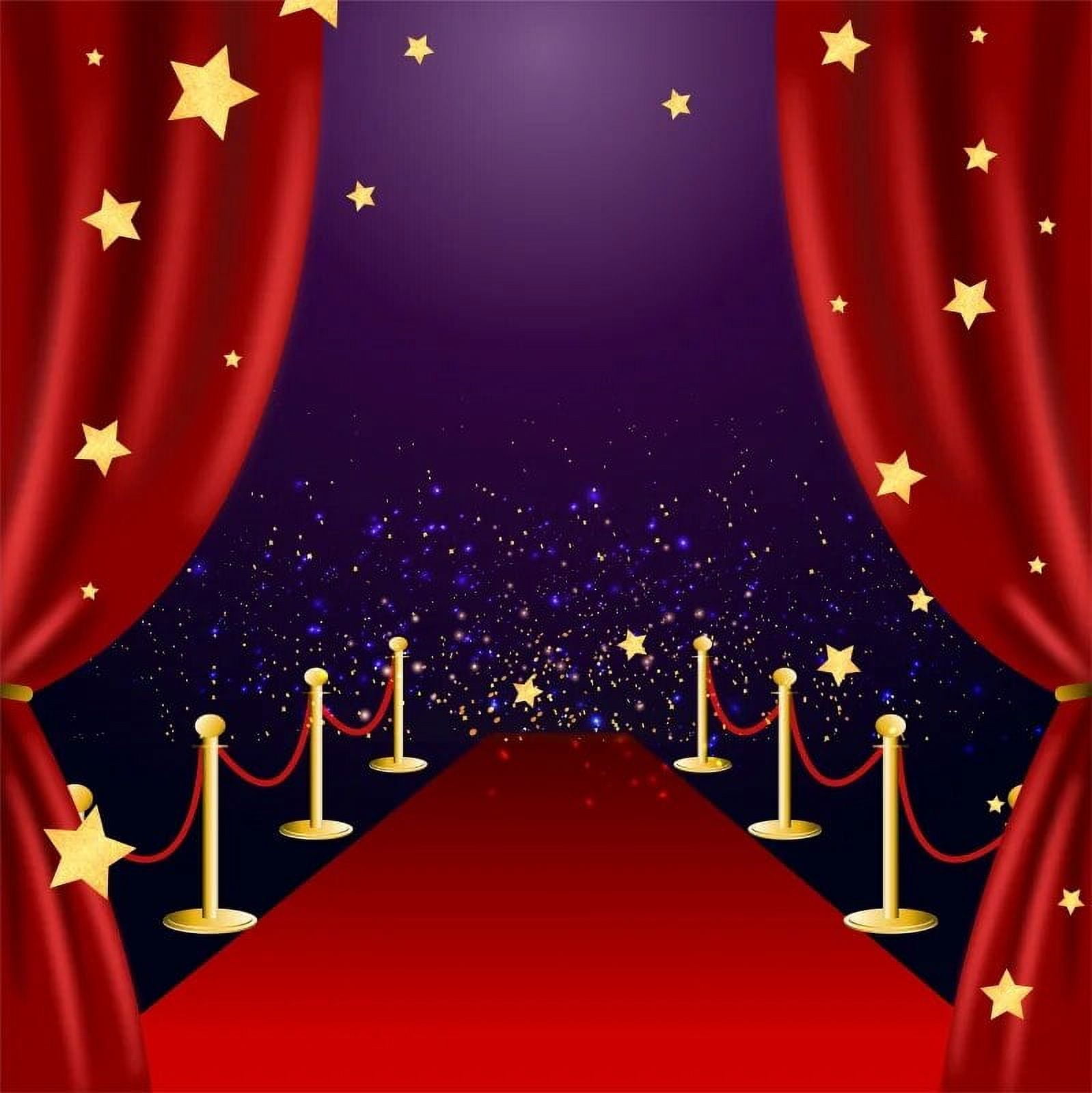 Laeacco Red Carpet Curtain Backdrop For Photography Theme Party ...