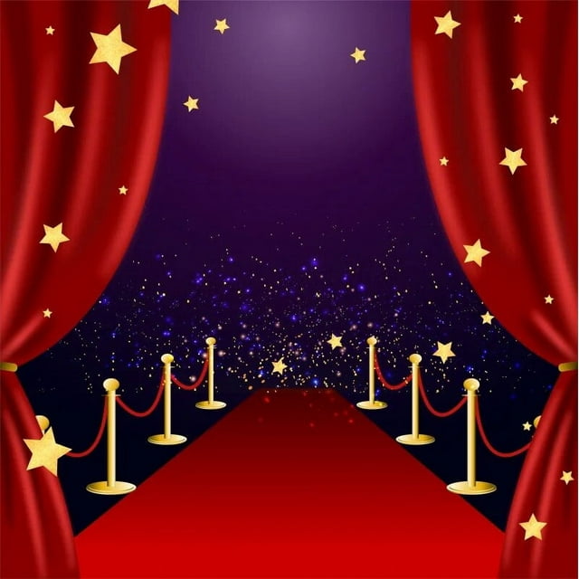 Laeacco Red Carpet Curtain Backdrop For Photography Theme Party ...