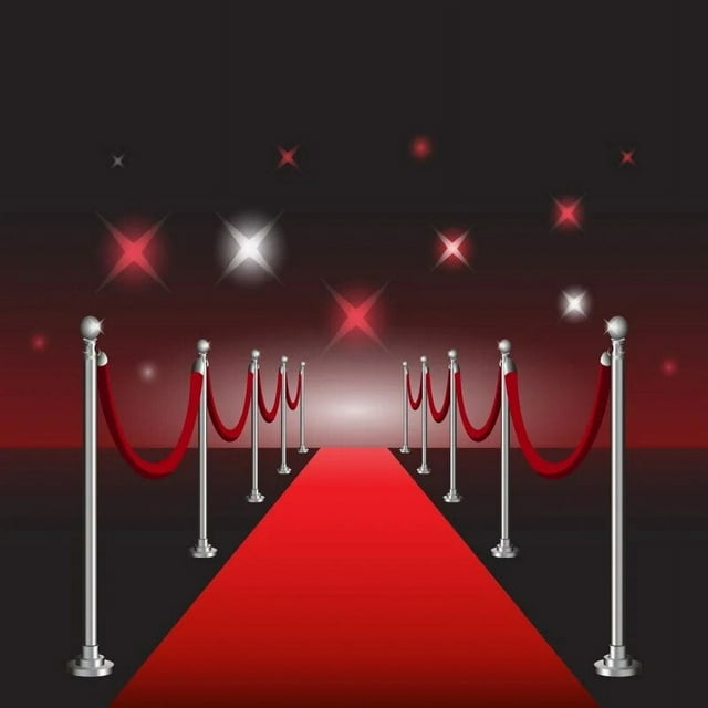 Laeacco Red Carpet Curtain Backdrop For Photography Theme Party ...
