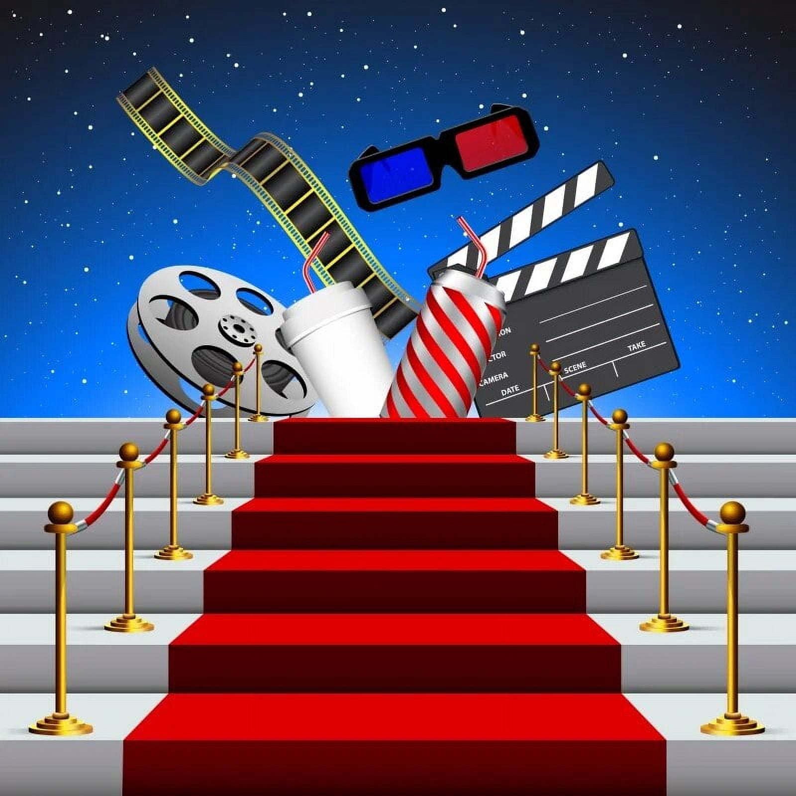 Laeacco Red Carpet Curtain Backdrop For Photography Theme Party ...