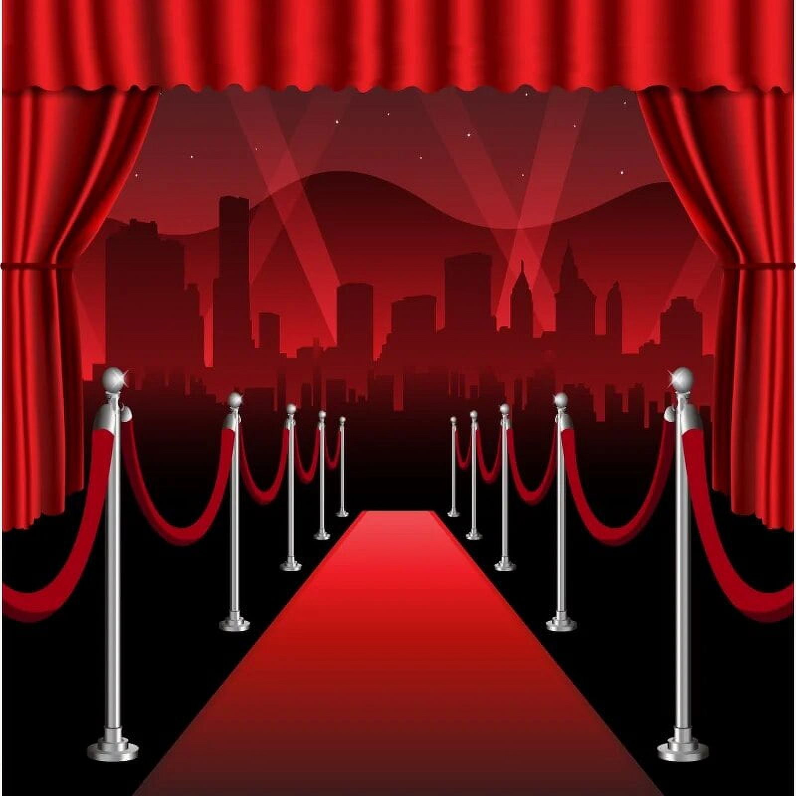 Laeacco Red Carpet Curtain Backdrop For Photography Theme Party ...