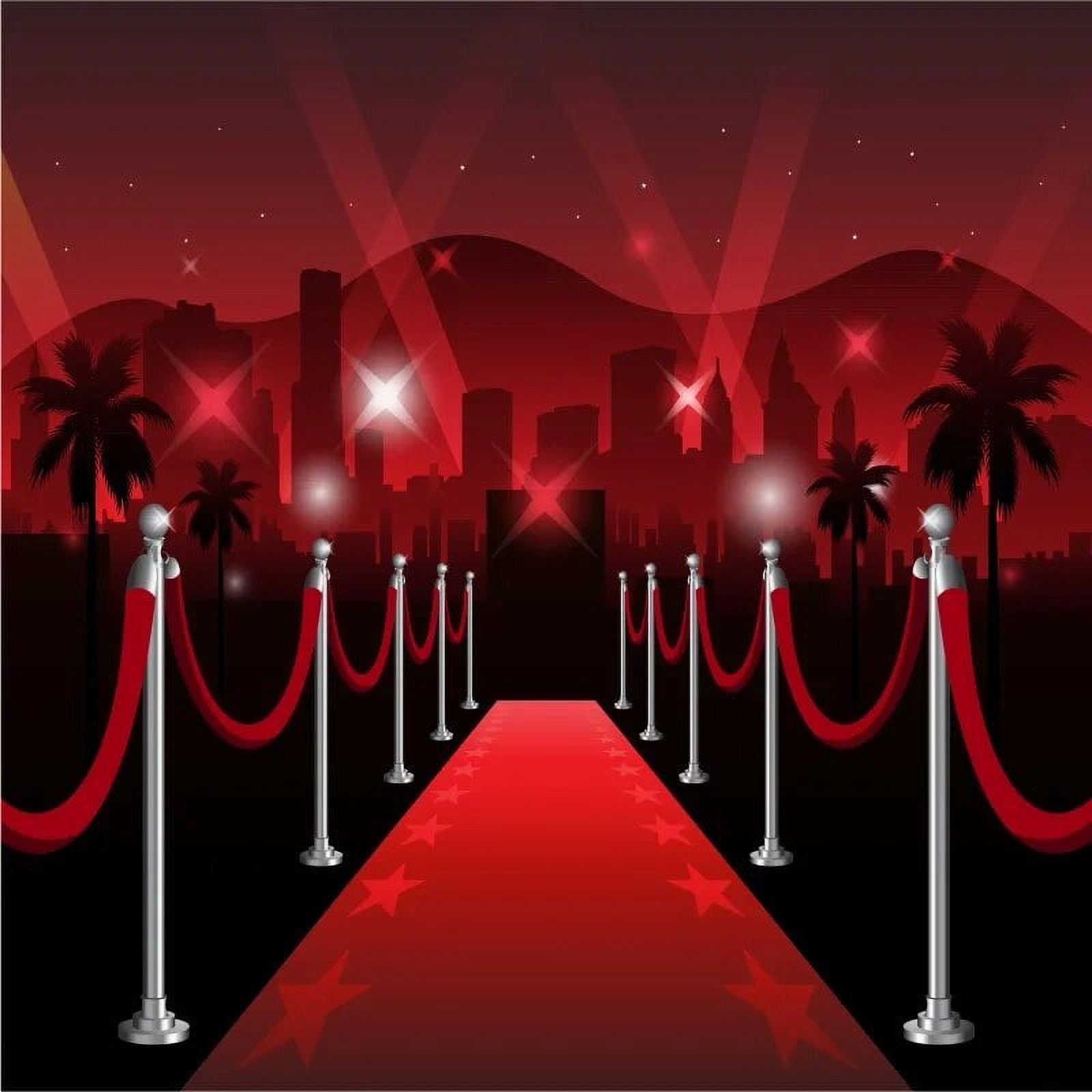 Laeacco Red Carpet Curtain Backdrop For Photography Theme Party ...