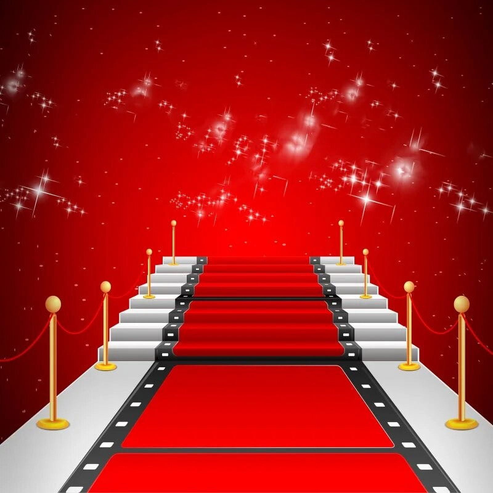 Laeacco Red Carpet Curtain Backdrop For Photography Theme Party ...