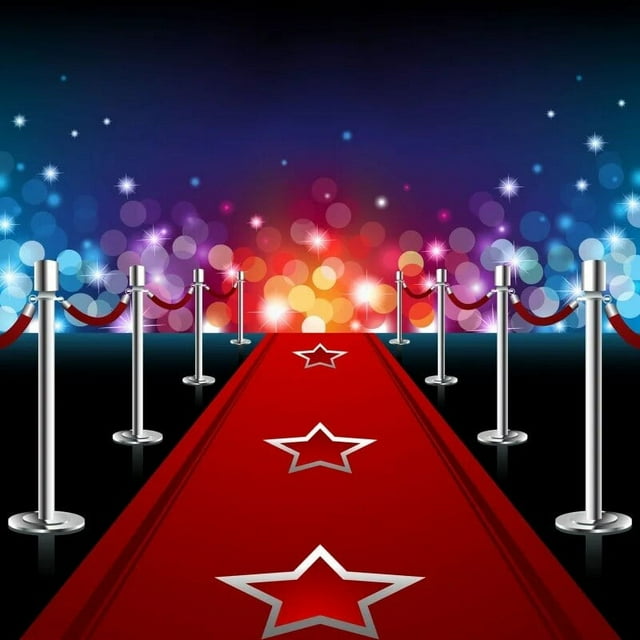 Laeacco Red Carpet Curtain Backdrop For Photography Theme Party ...