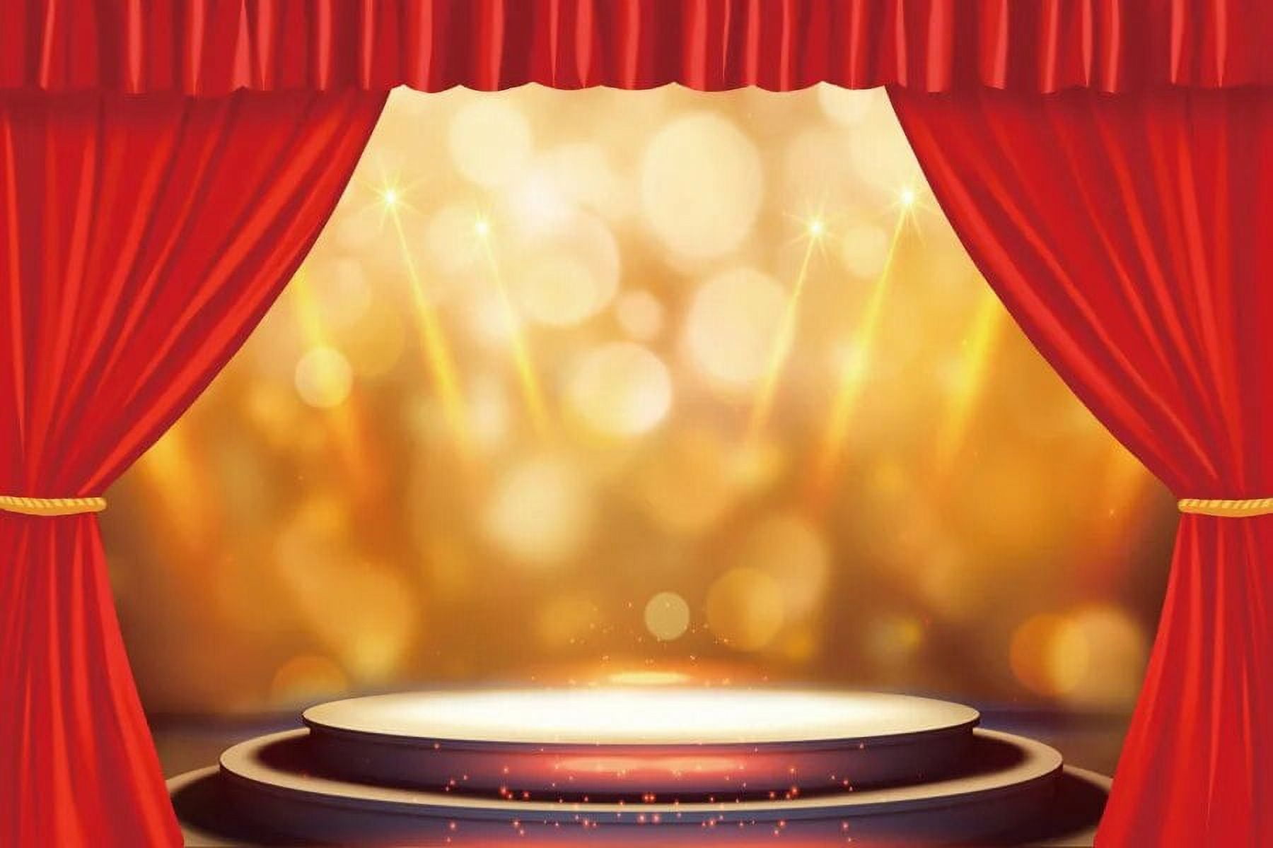 Laeacco Red Curtain Stage Light Circus Tent Baby Birthday Party ...