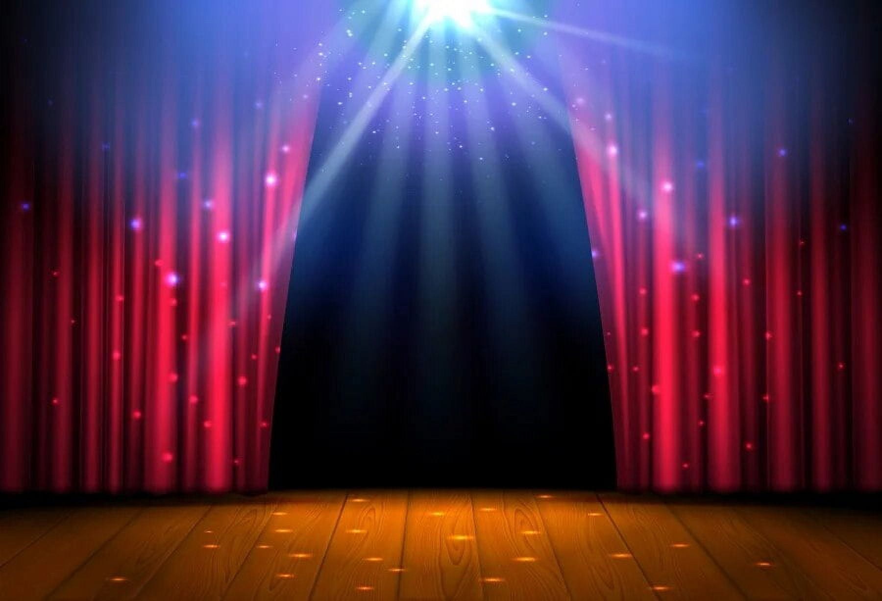 Laeacco Red Curtain Stage Light Circus Tent Baby Birthday Party ...