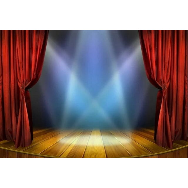 Laeacco Red Curtain Stage Light Circus Tent Baby Birthday Party ...