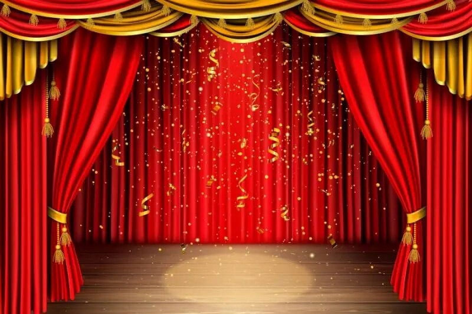 Laeacco Red Curtain Stage Light Circus Tent Baby Birthday Party ...