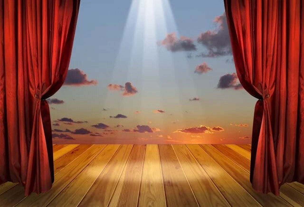 Laeacco Red Curtain Stage Light Circus Tent Baby Birthday Party ...