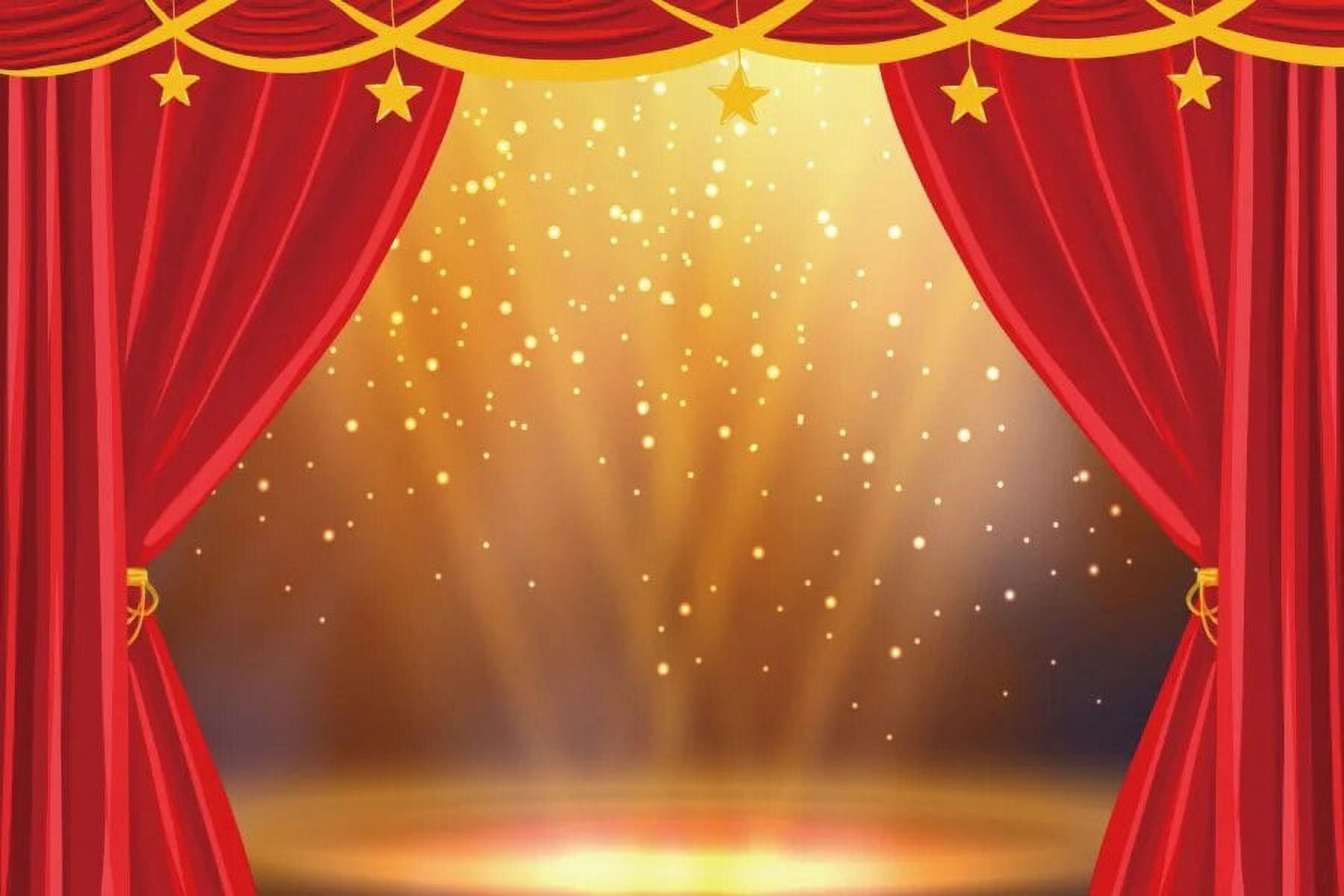 Laeacco Red Curtain Stage Light Circus Tent Baby Birthday Party ...