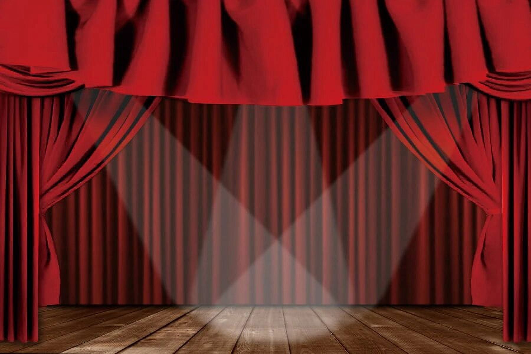 Laeacco Red Curtain Stage Light Circus Tent Baby Birthday Party ...