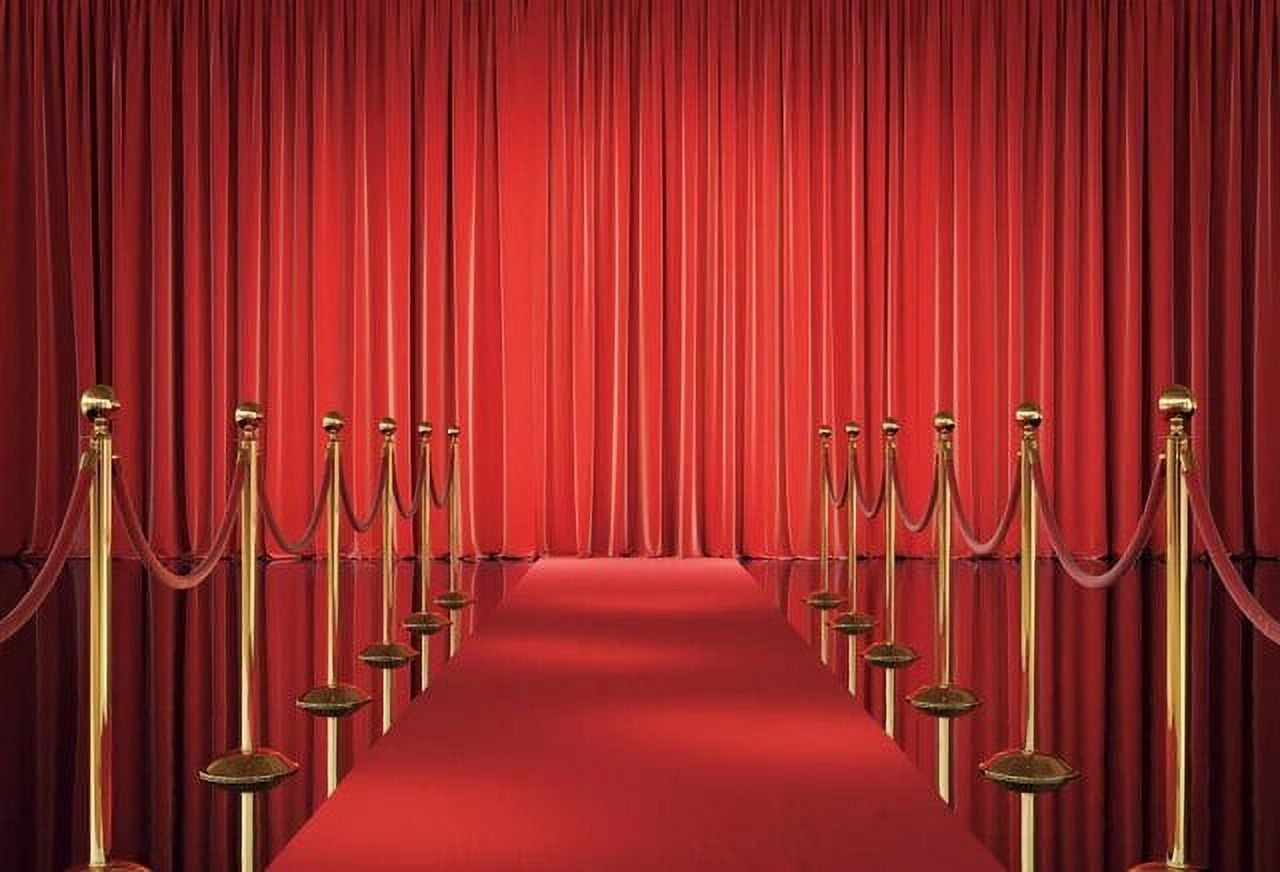 Laeacco Red Curtain Stage Light Circus Tent Baby Birthday Party ...