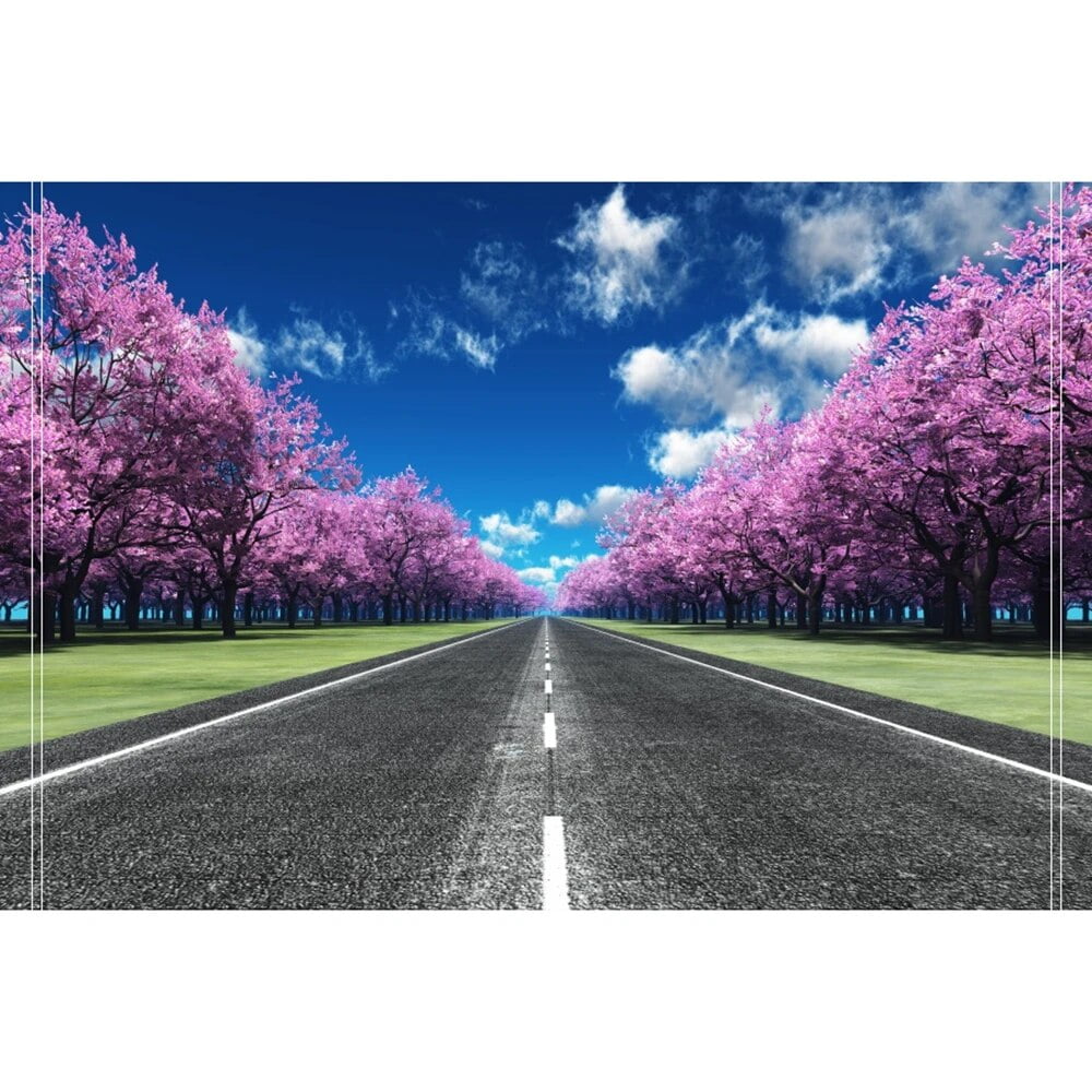 Laeacco Romantic Lavender Garden Dreamy Portrait Scenic Photographic ...