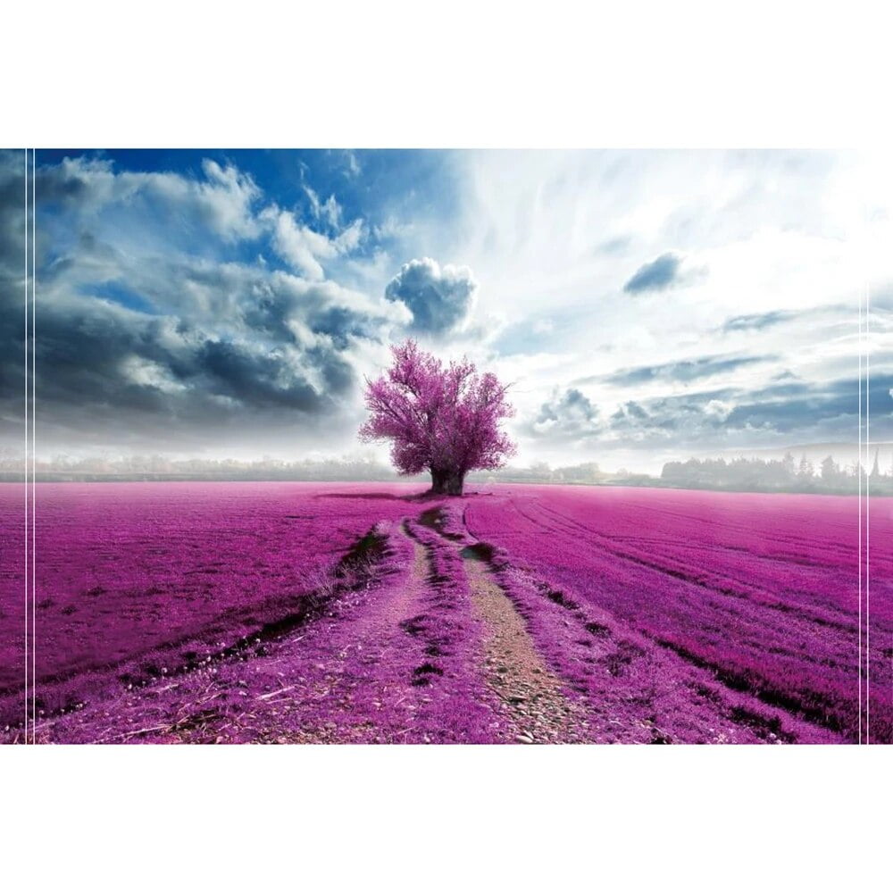 Laeacco Romantic Lavender Garden Dreamy Portrait Scenic Photographic ...