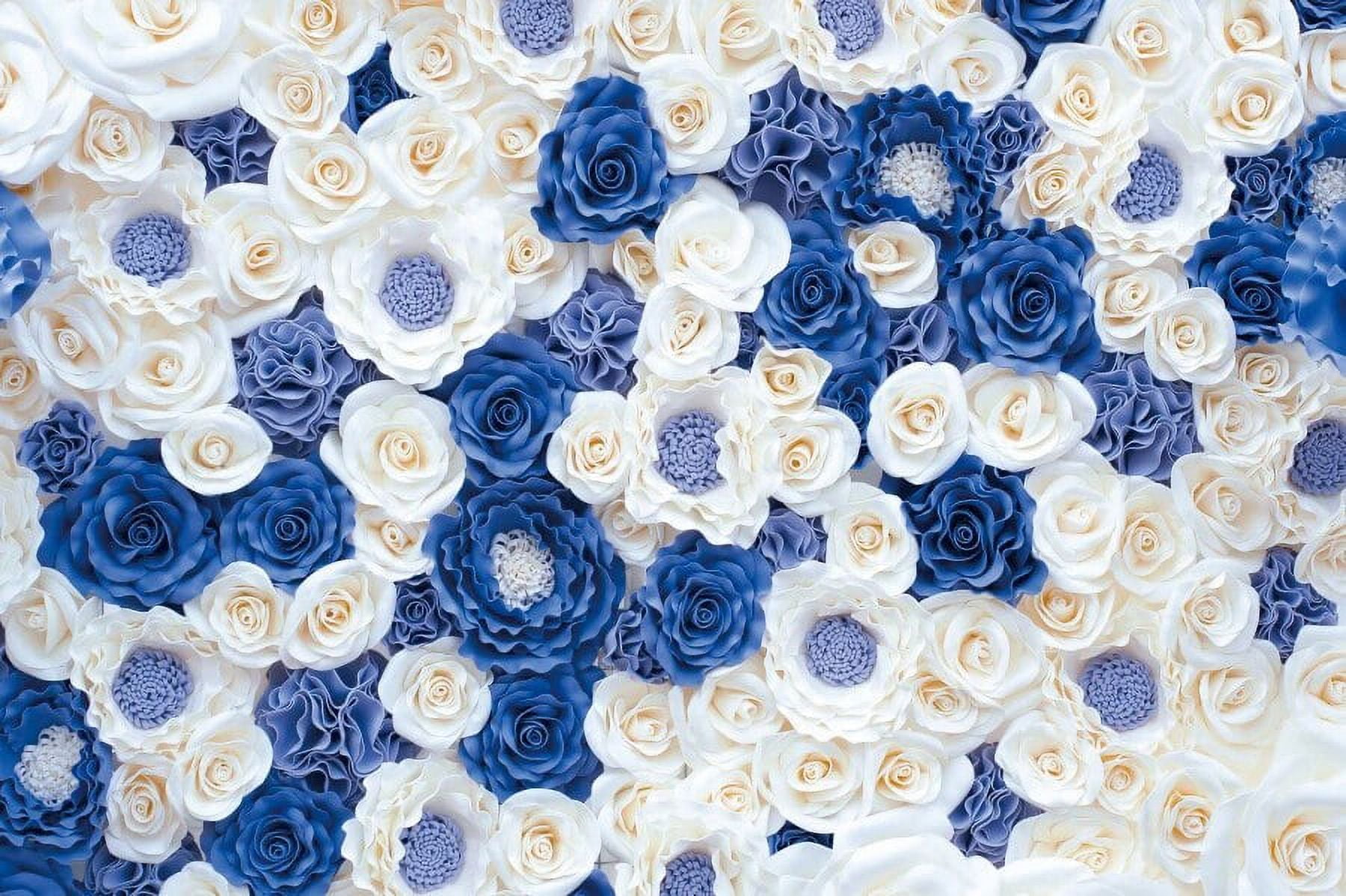 Laeacco Royal Blue Rose Flower Wall Photo Backdrop Bridal Shower Miss ...