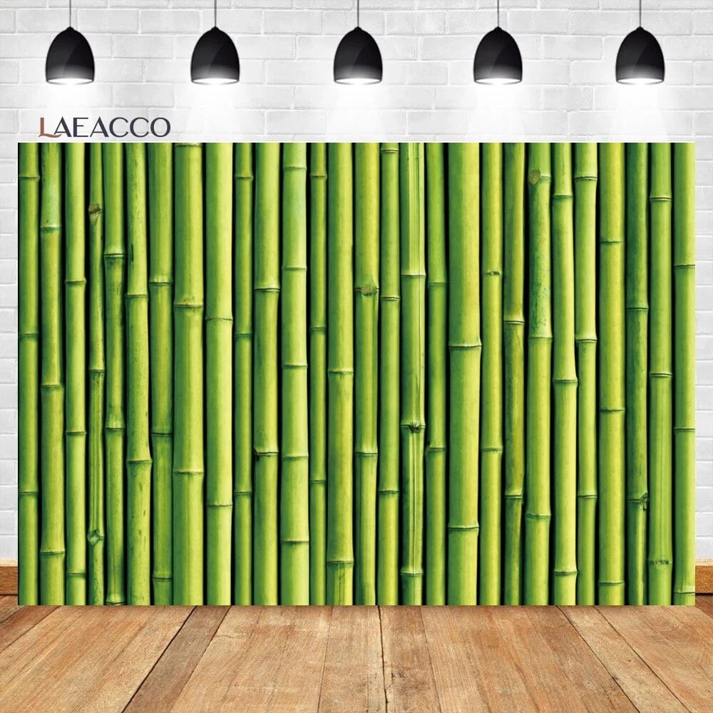 Laeacco Rustic Bamboo Plank Fence Wood Texture Photography Backdrop Old ...