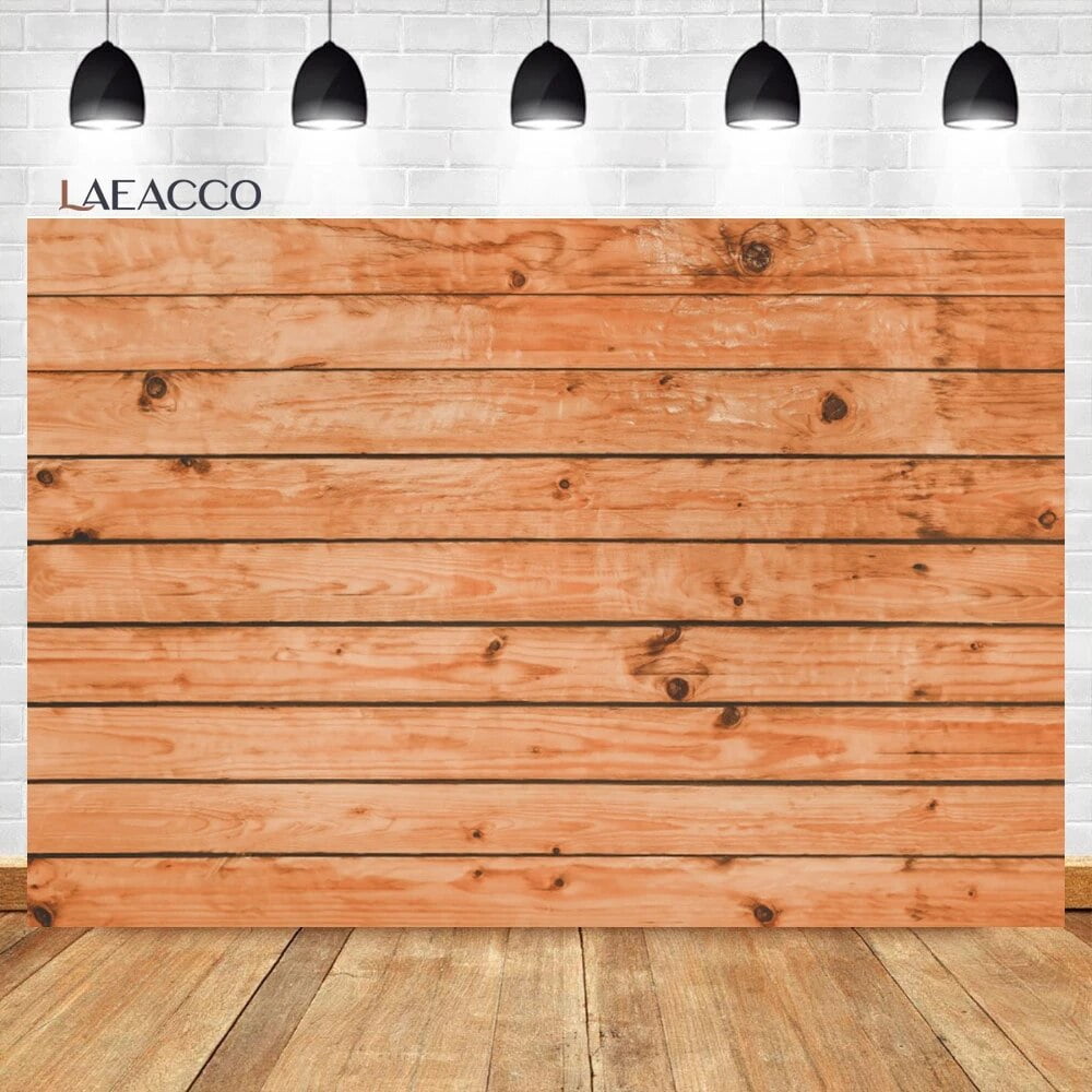 Laeacco Rustic Texture Brown Wood Photography Backdrop Vintage Seamless ...